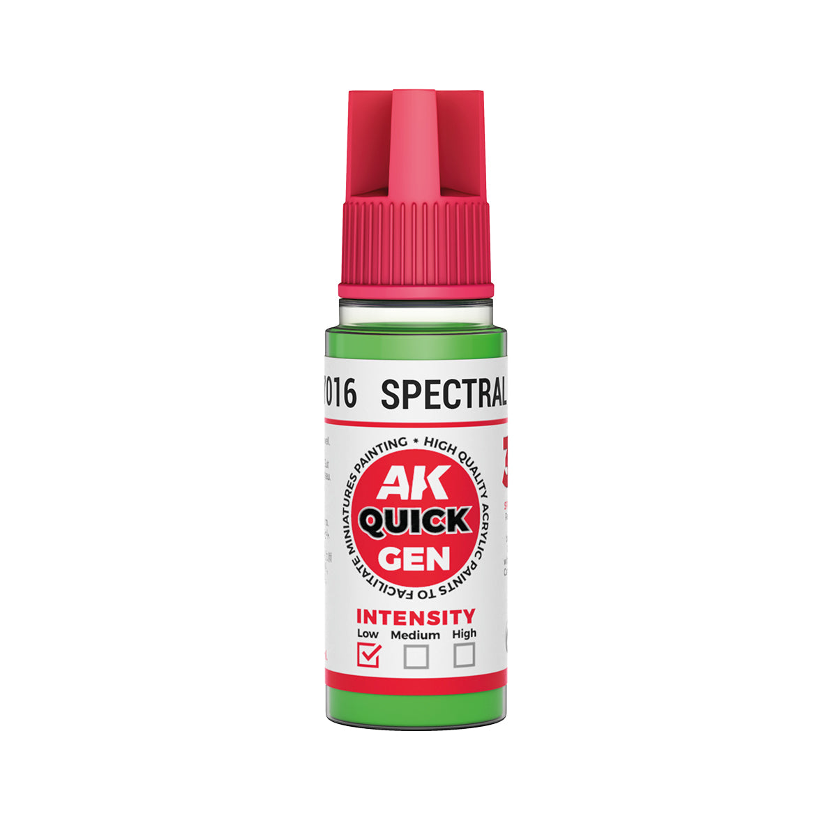 AK Pintura Acrílica Quickgen AK17016 Intensity Low Spectral Green 18ml ...